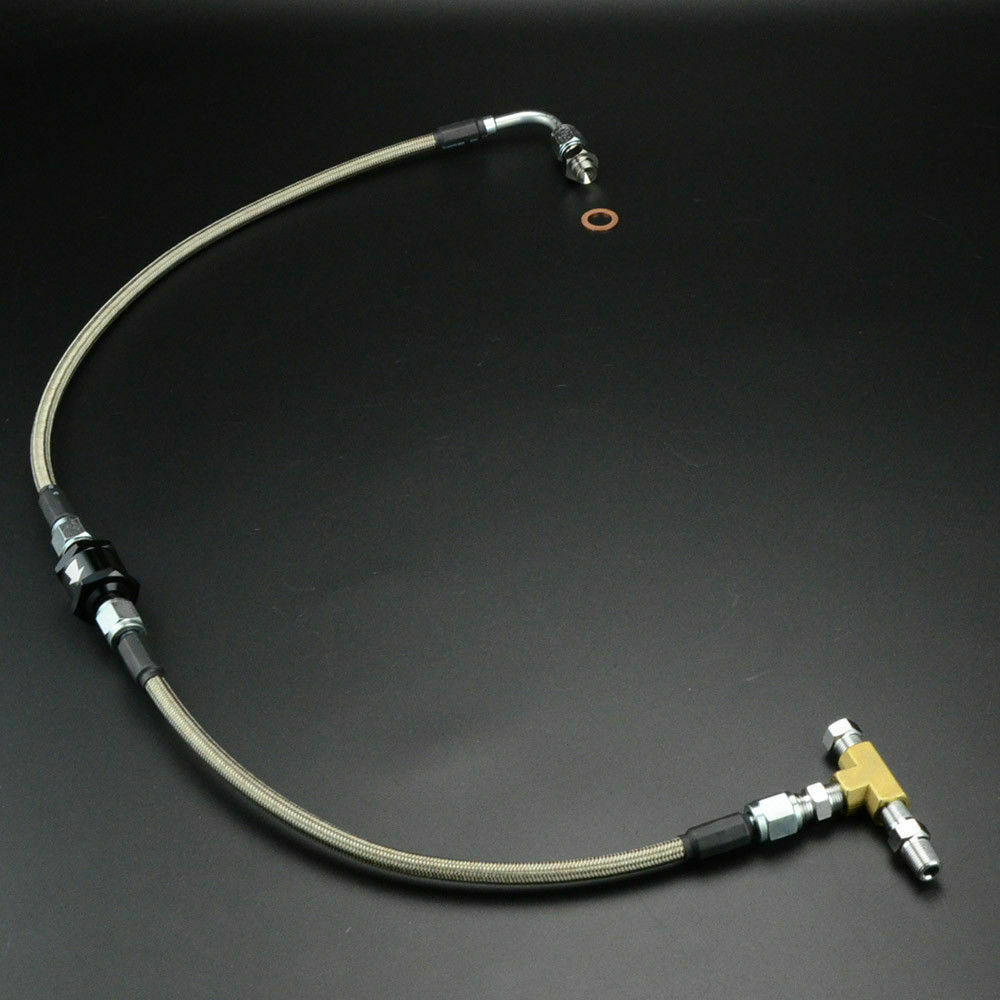 4AN Oil Feed Line w/ Filter for Honda B16 B18 D15 D16 Precision 5858 5 ...